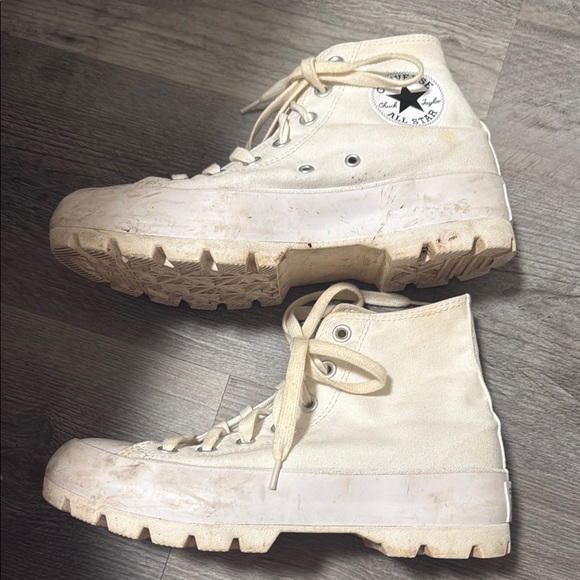 Converse | Shoes | Converse White Hightop Sneakers With Chunky Sole ...